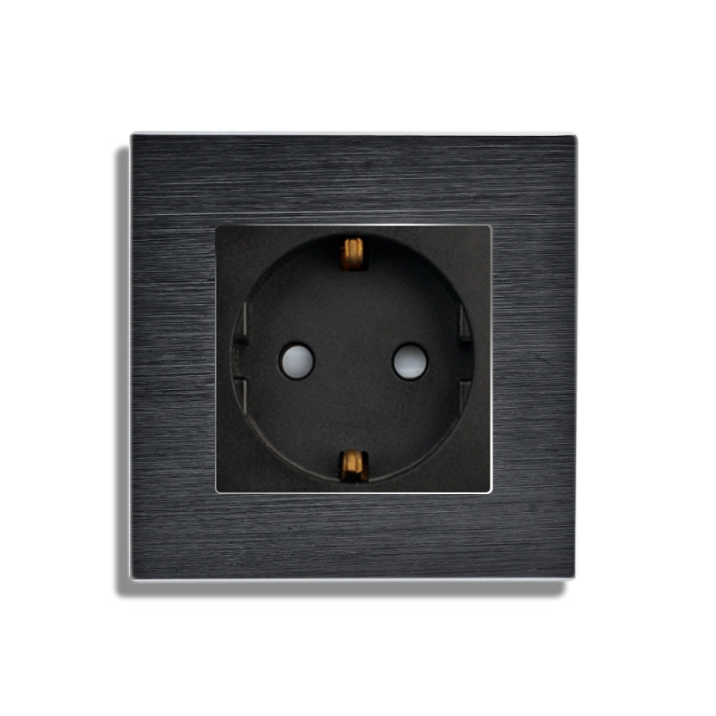 Priza Simpla LUXION cu rama din aluminiu